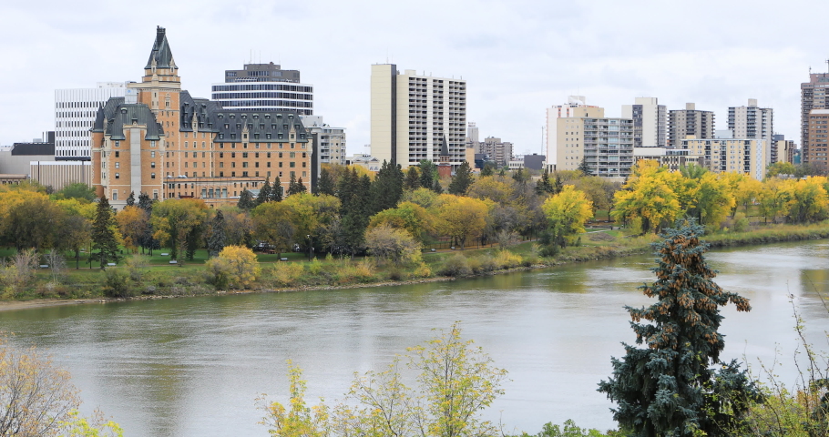 Skyline of Saskatoon by the River image - Free stock photo - Public ...