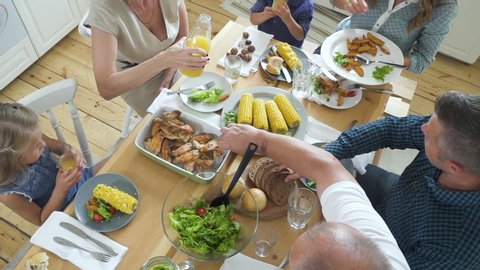 top view table meals eating healthy Stock Footage Video (100% Royalty ...