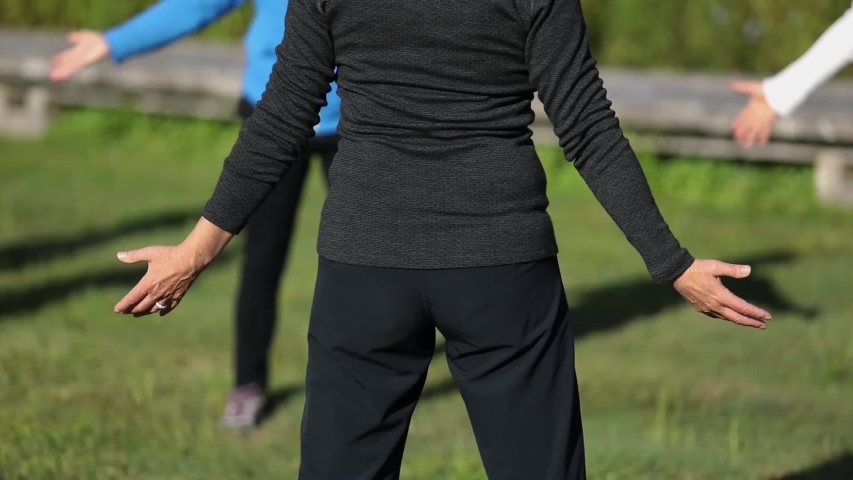 Students doing exercises on the grass image - Free stock photo - Public ...