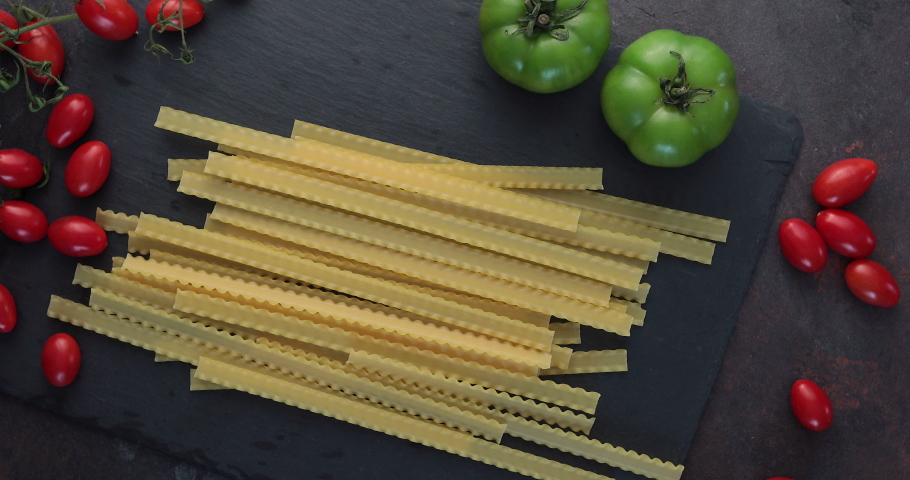 Bunch of Reginette Pasta Called Stock Footage Video (100% Royalty-free ...