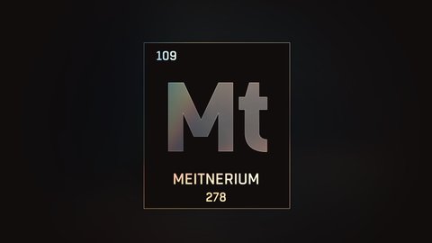 Meitnerium Element 109 Periodic Table Seamlessly Stock Footage Video ...
