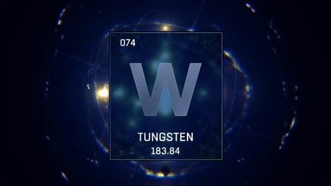 Tungsten Element 74 Periodic Table Seamlessly Stock Footage Video (100% ...