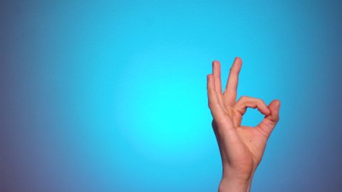 Hand Ok Sign Text Communication Gestures Stock Vector (Royalty Free ...