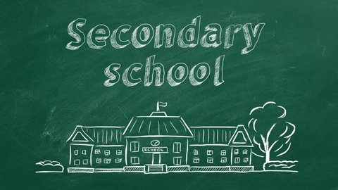 School Building Lettering Grammar School On Stock Footage Video (100% ...