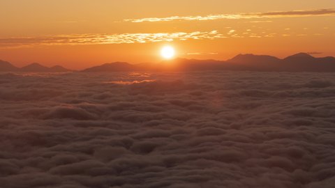 Sun Rising Over Sea Clouds Time Stock Footage Video (100% Royalty-free ...