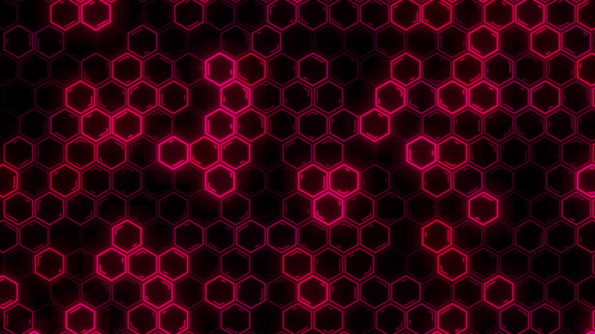 Scrolling Hexagon Background Animation Loop Stock Footage Video 100