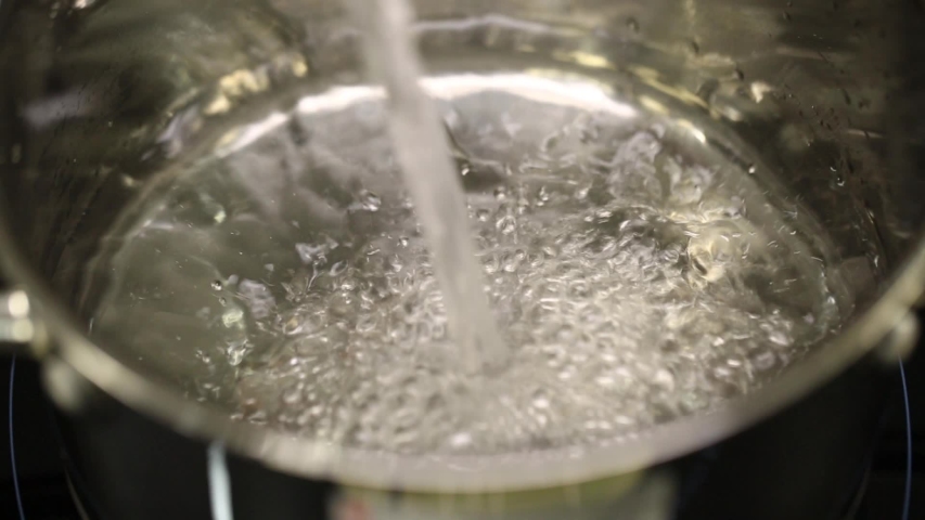hot water close-up boiling pot Stock Footage Video (100% Royalty-free ...