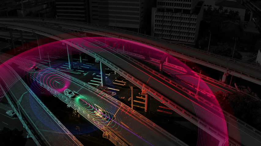 Autonomous Vehicles Cars Next Generation Gps Stock Footage Video (100% ...