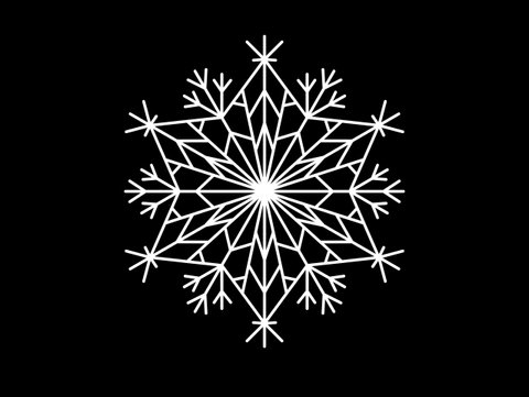 2d Animation Simple Snowflake Seamless Loop Stock Footage Video (100% ...