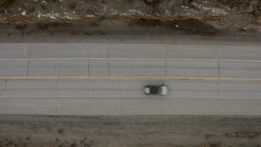 aeriel bird's eye view cars driving Stock Footage Video (100% Royalty ...