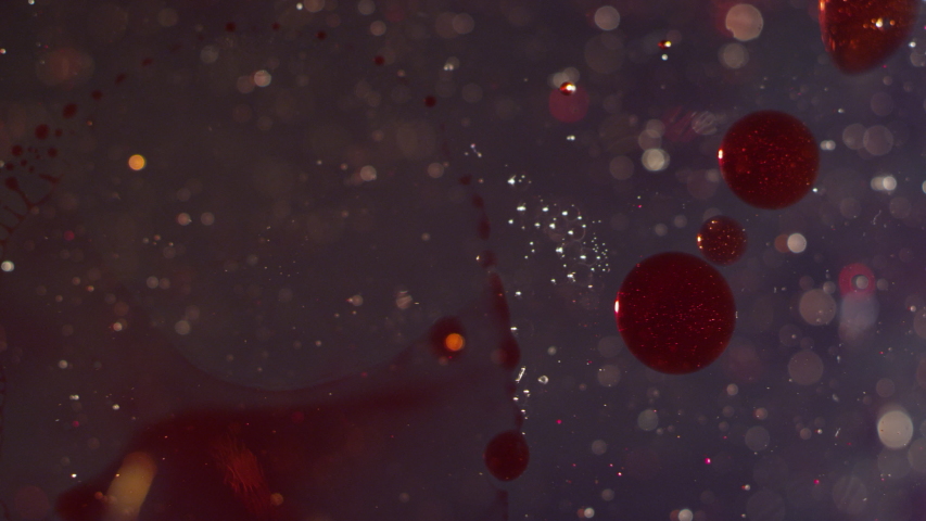 Sparkling Liquid Blood Red Bubbles Stock Footage Video (100% Royalty ...