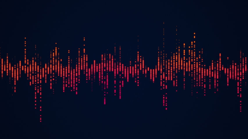 4K white audio sound wave and frequency digital radio wave animation on ...