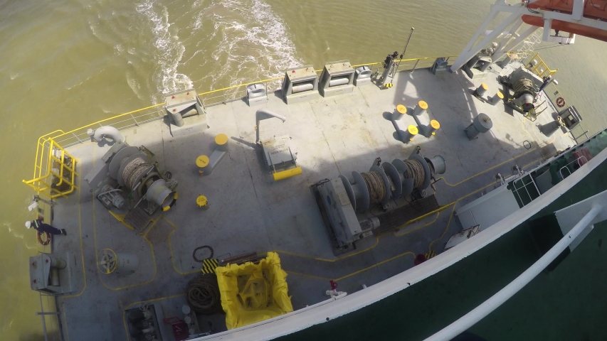 mooring operations on aft station during Stock Footage Video (100% ...