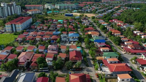 Aerial Drone Footage Beautiful Rural Town Stock Footage Video (100% ...