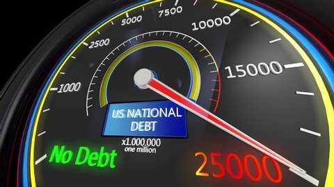 4k Us National Debt Meter 3d Stock Footage Video (100% Royalty-free ...
