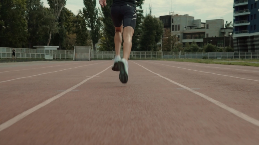 running man on stadium sprinting workout Stock Footage Video (100% ...