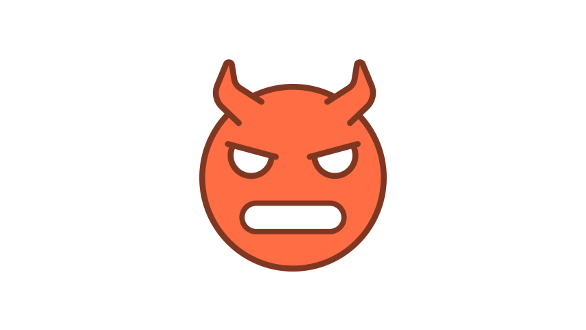 Emoticon Evil Demon. Animated Emoticons. 스톡 동영상 비디오(100% 로열티 프리 ...