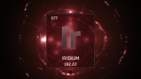 Iridium Element 77 Periodic Table Seamlessly Stock Footage Video (100% ...