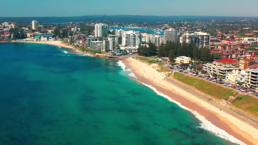 Aerial View of Cronulla Beach Stock Footage Video (100% Royalty-free ...