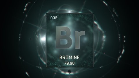 Bromine Element 35 Periodic Table Seamlessly Stock Footage Video (100% ...