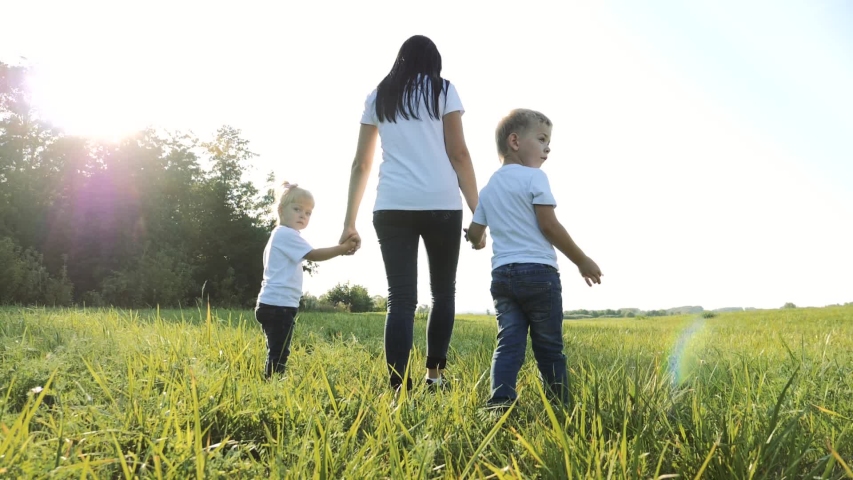 happy family teamwork mother little brother Stock Footage Video (100% ...