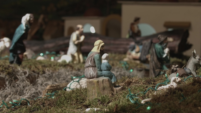 Christmas Decorations with Jesus in Manger image - Free stock photo ...