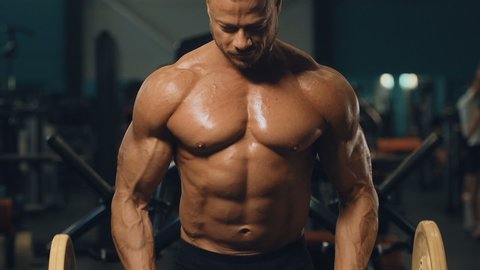 Bodybuilder Performing Front Relaxed Poses Tunnel Stock Photo 187828685 ...