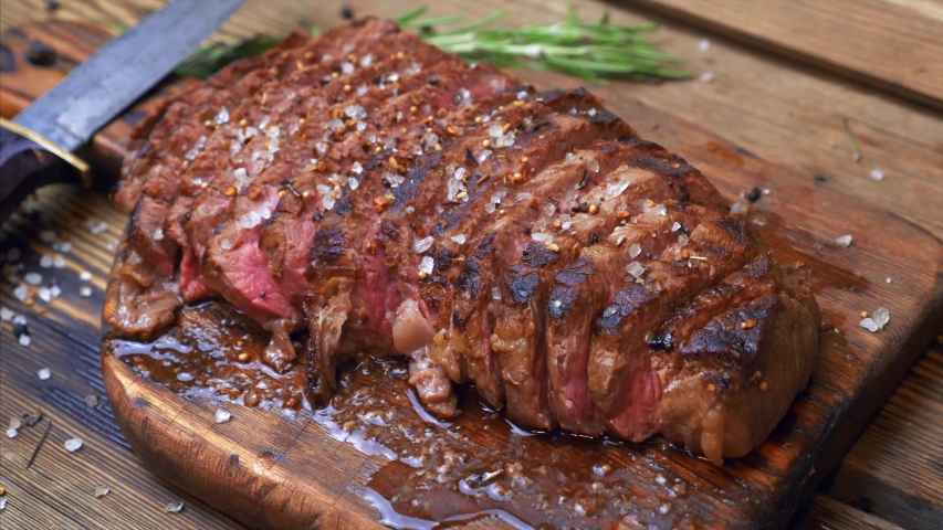 Chopped Steak on a cutting board image - Free stock photo - Public ...