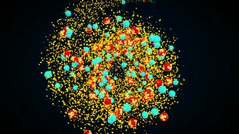 Colorful Data Explosion Big Data Cloud Stock Vector (Royalty Free ...