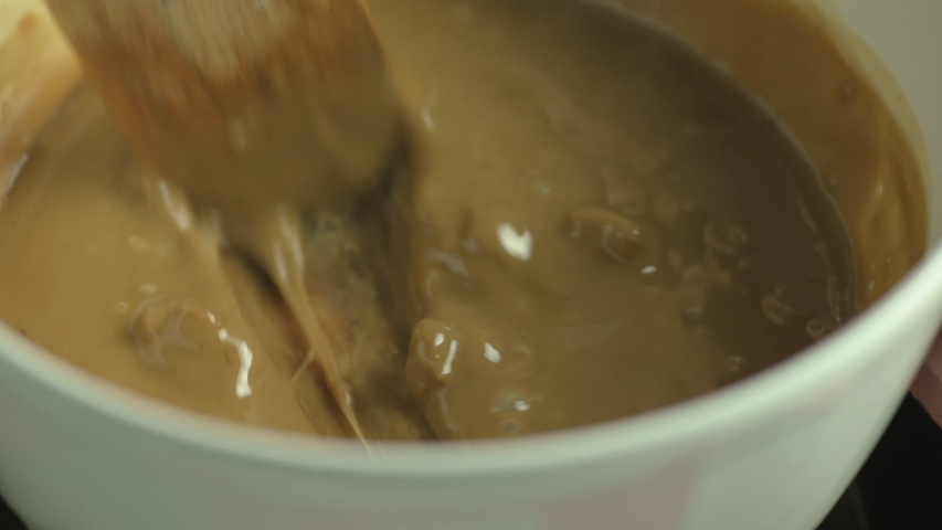 stirring flour brown sugar mixture white Stock Footage Video (100% ...