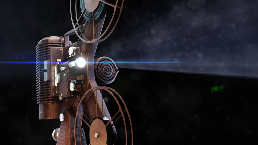 Vintage Film Projector. Countdown with Stock Footage Video (100% ...