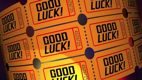 Good Luck Winner Tickets Lottery Raffle Stock Footage Video (100% ...