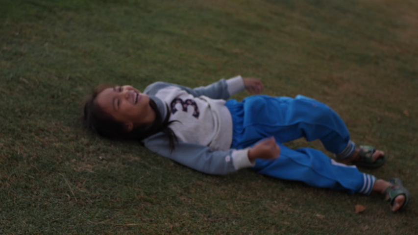 Slow Motion of Girl Rolling Stock Footage Video (100% Royalty-free ...