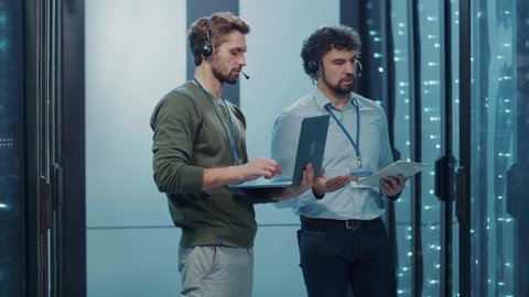 Data Center Support Team Open Rack Stock Footage Video (100% Royalty ...