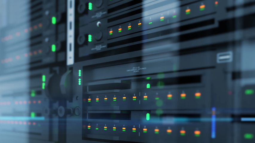 servers close up modern data center Stock Footage Video (100% Royalty ...