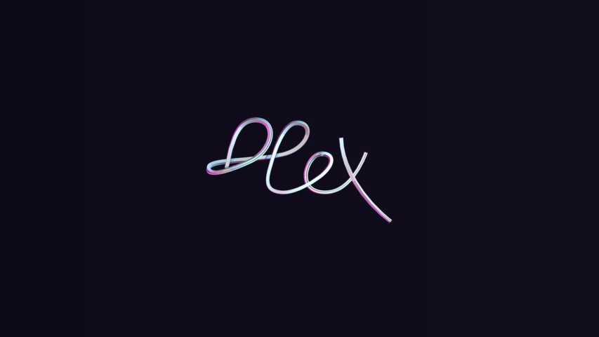 animated 3d handwritten lettering "flex" made Stock Footage Video (100% ...