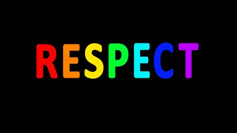 Respect Colorful Rainbow Liquid Text Cartoon Stock Footage Video (100% ...