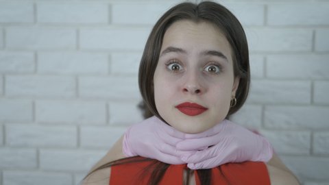 Victim Plastic Surgery Hands Gloves Strangle Stock Footage Video (100% ...