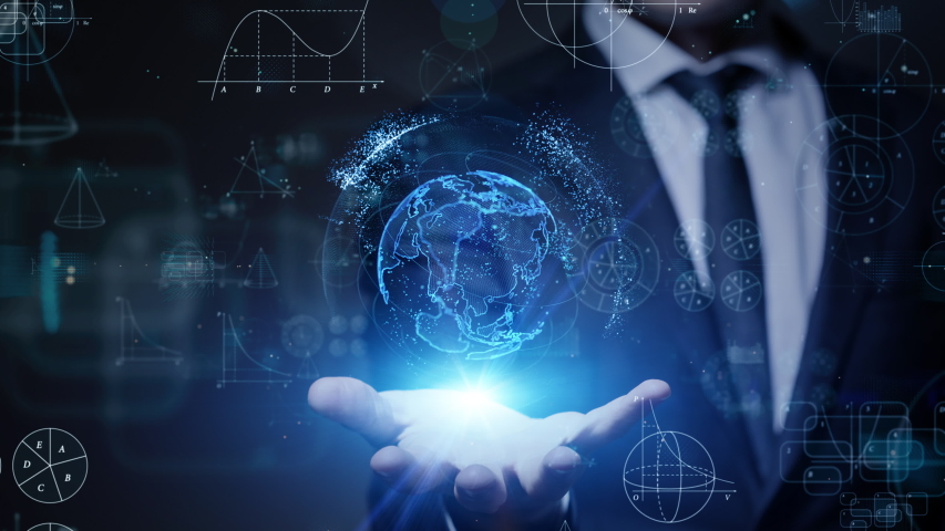 science technology concept communication network Stock Footage Video ...