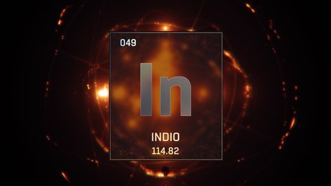 Indium Element 49 Periodic Table Seamlessly Stock Footage Video (100% ...