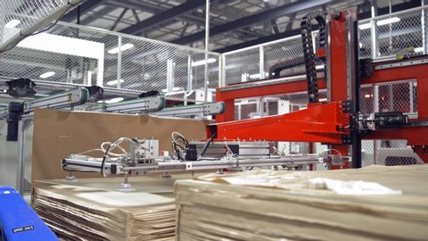 Automated Factory Equipment Working Process Special Stock Footage Video ...