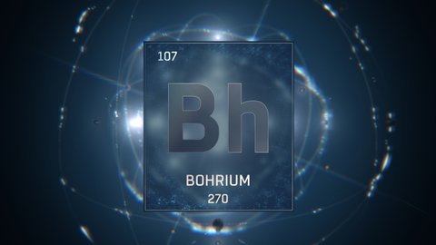 Bohrium Element 107 Periodic Table Seamlessly Stock Footage Video (100% ...
