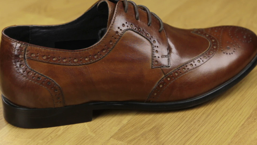 rear view classic men's leather shoes Stock Footage Video (100% Royalty ...