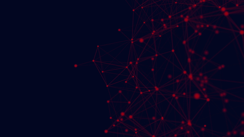 Connected Red Lines Dots Network 4k Stock Footage Video (100% Royalty ...