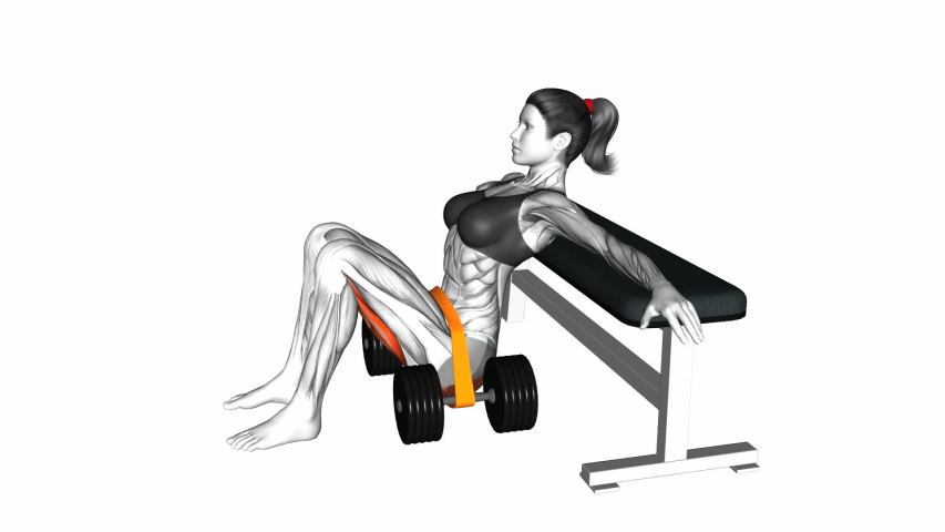 barbell hip thrust exercise anatomy fitness Stock Footage Video (100% ...