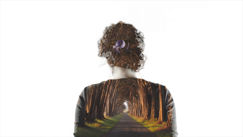 double exposure women studio shooting Stock Footage Video (100% Royalty ...