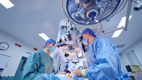Surgeons During Operation Two Professional Doctors Stock Footage Video ...