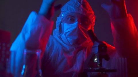 Biohazard Accident Scientific Laboratory Researching Hazardous Stock ...