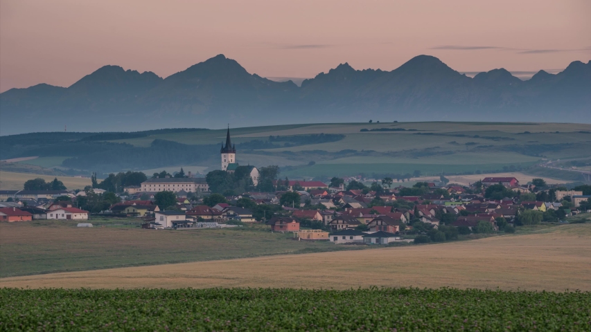 Town skyline and lake landscape in Slovakia image - Free stock photo ...