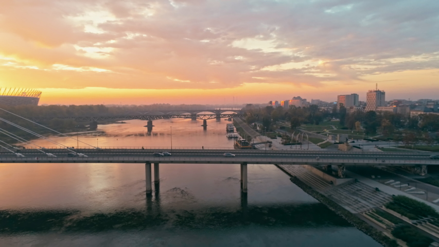 Vistula river landscape in Warsaw, Poland image - Free stock photo ...